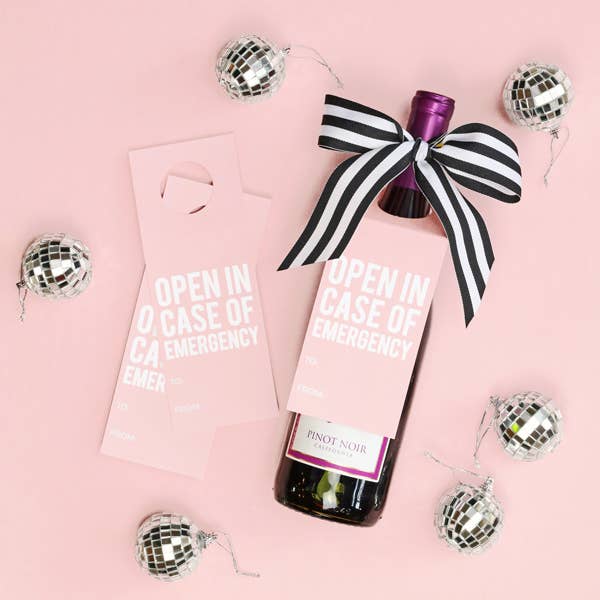 Open In Case Of Emergency Wine Tag – Salty Soirée