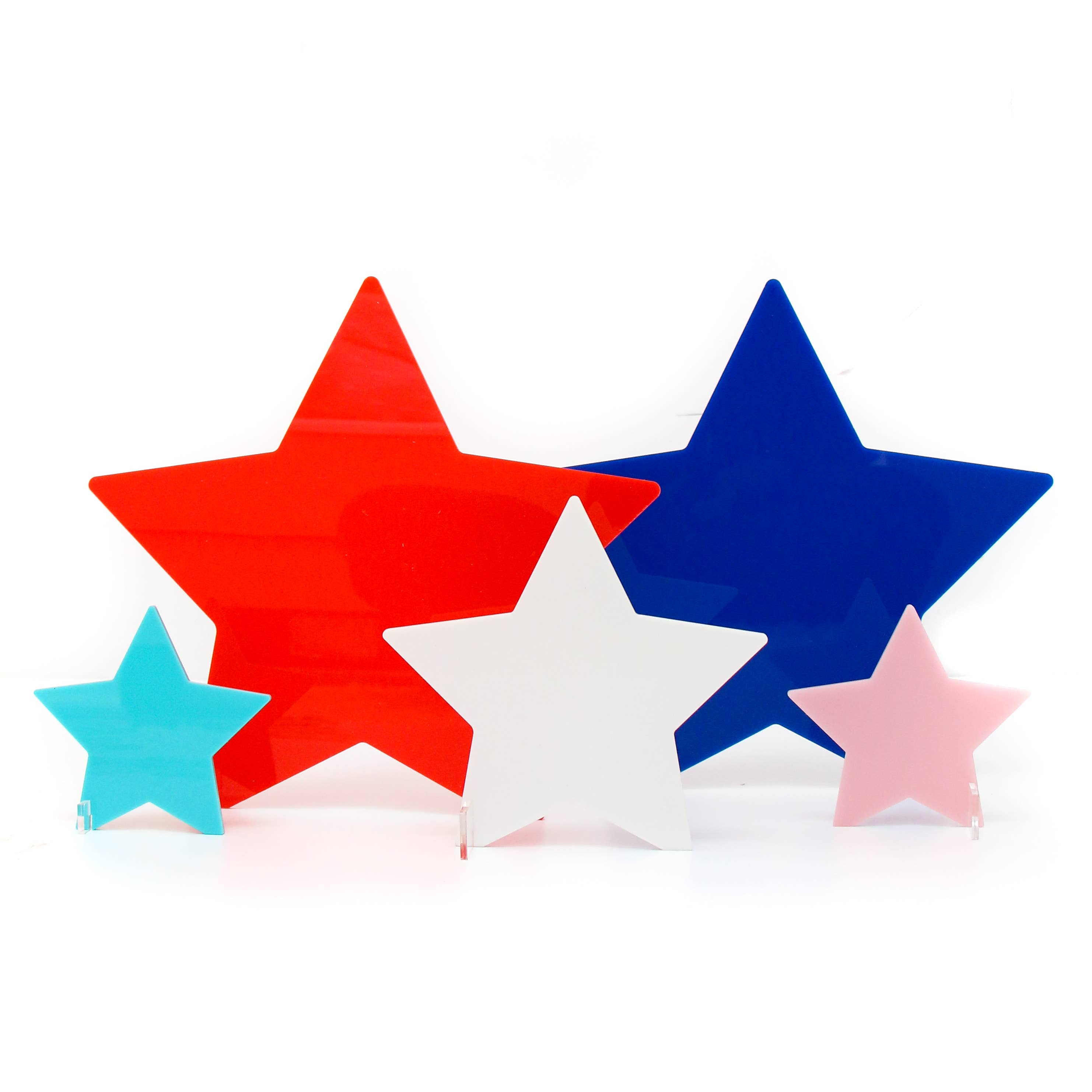 Red, white, and blue acrylic stars decor – Salty Soirée