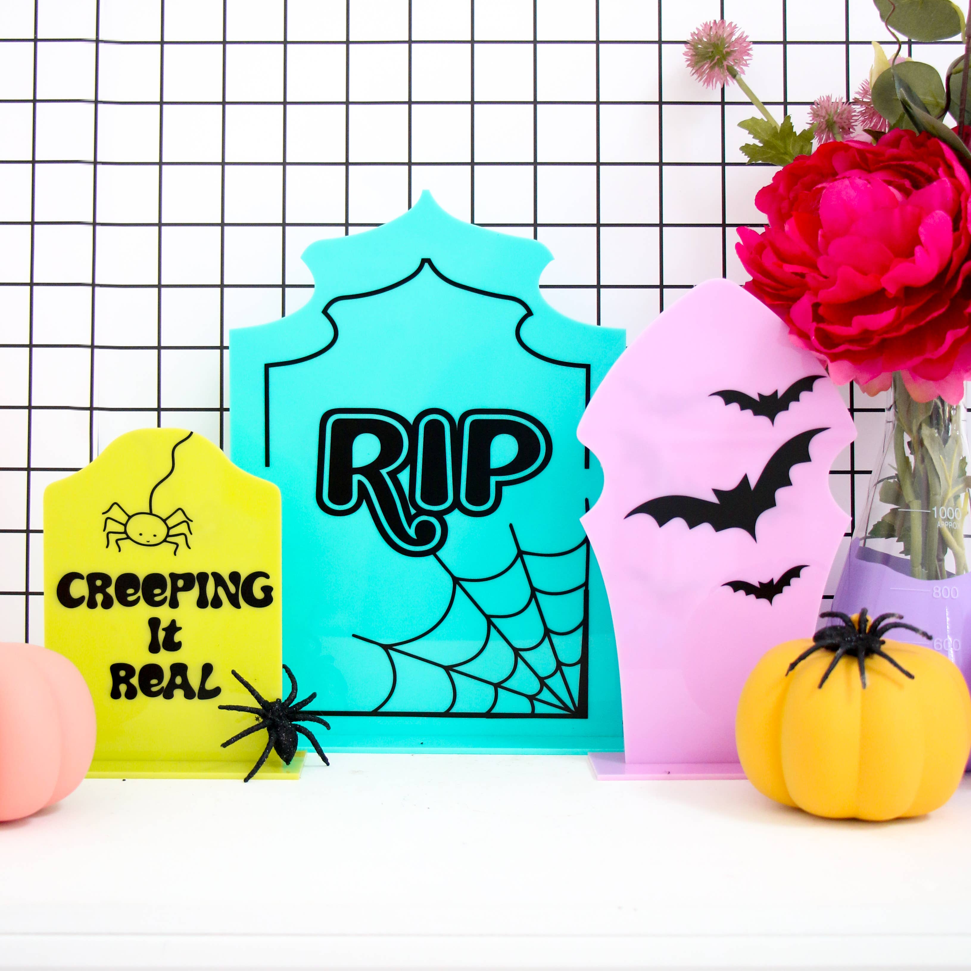 3D Acrylic Tombstones Decor - Set of 3 – Salty Soirée